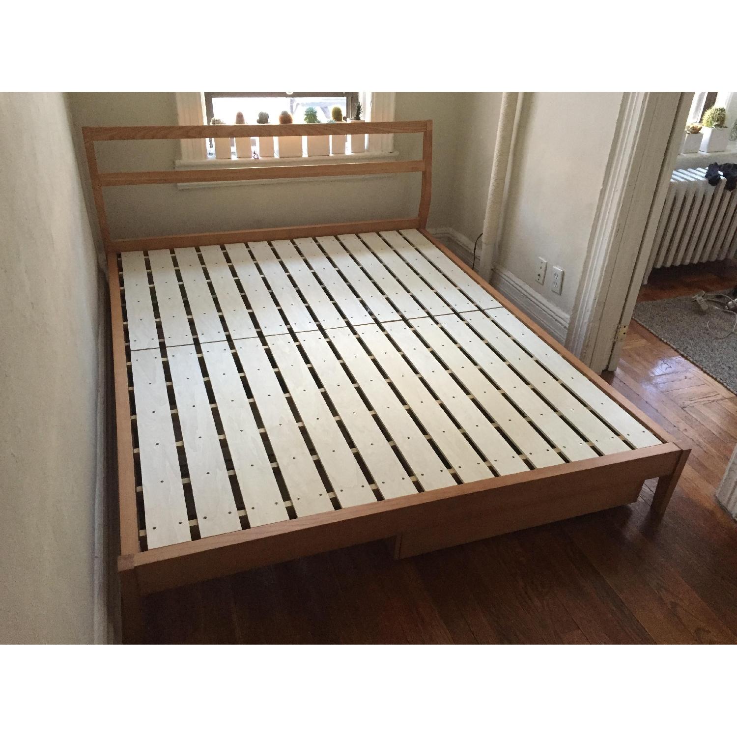 Muji Queen Ash Bed Frame w/ UnderBed Storage - AptDeco