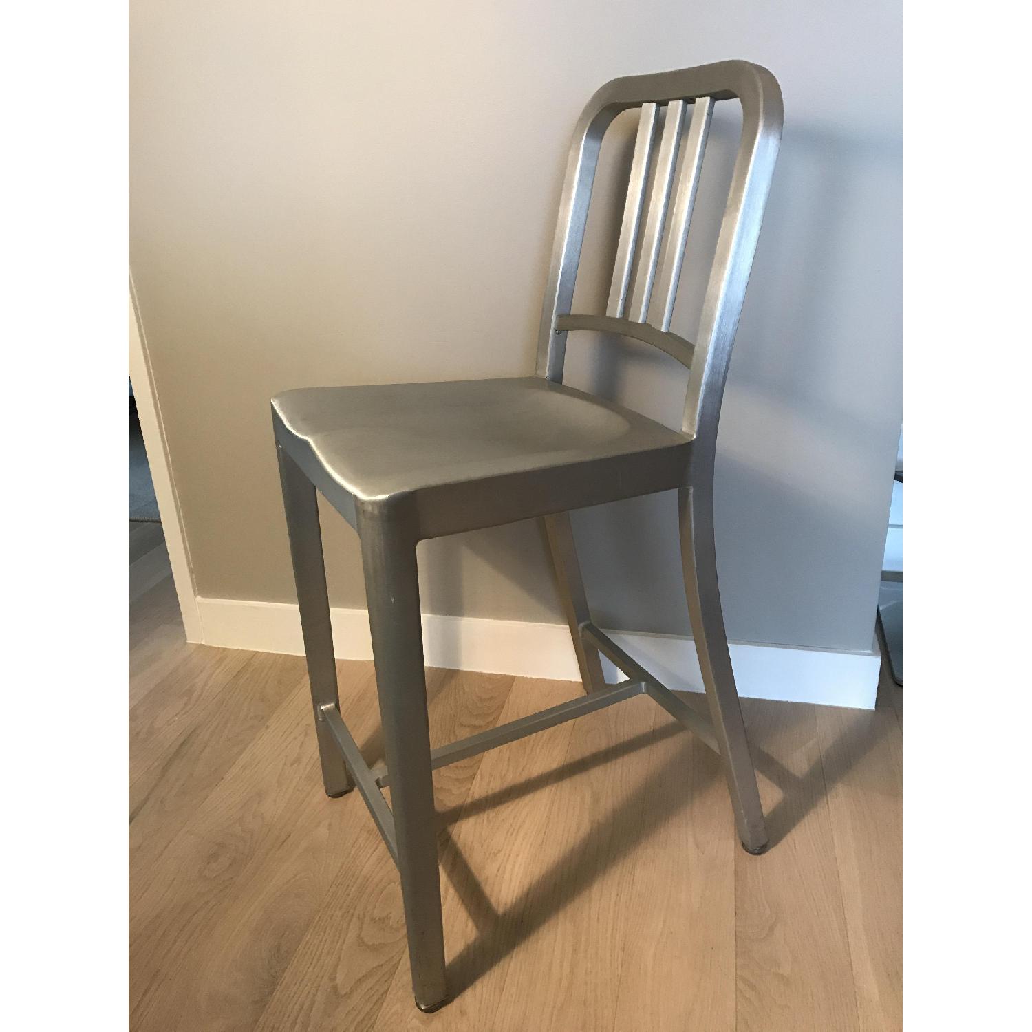 Emeco 1006 Navy Counter Stools - AptDeco