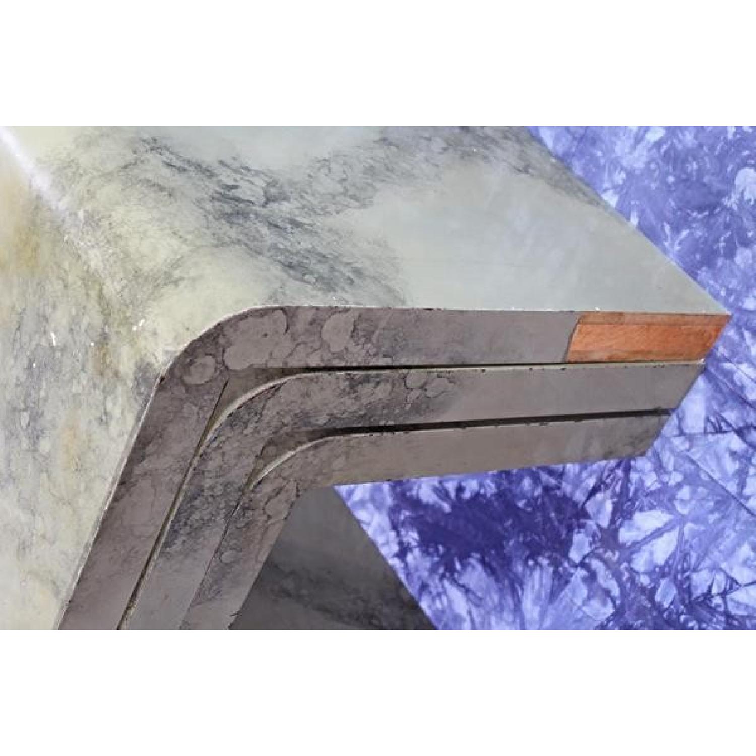 1979 Karl Springer Mid Century Modern Nesting Side Tables - AptDeco