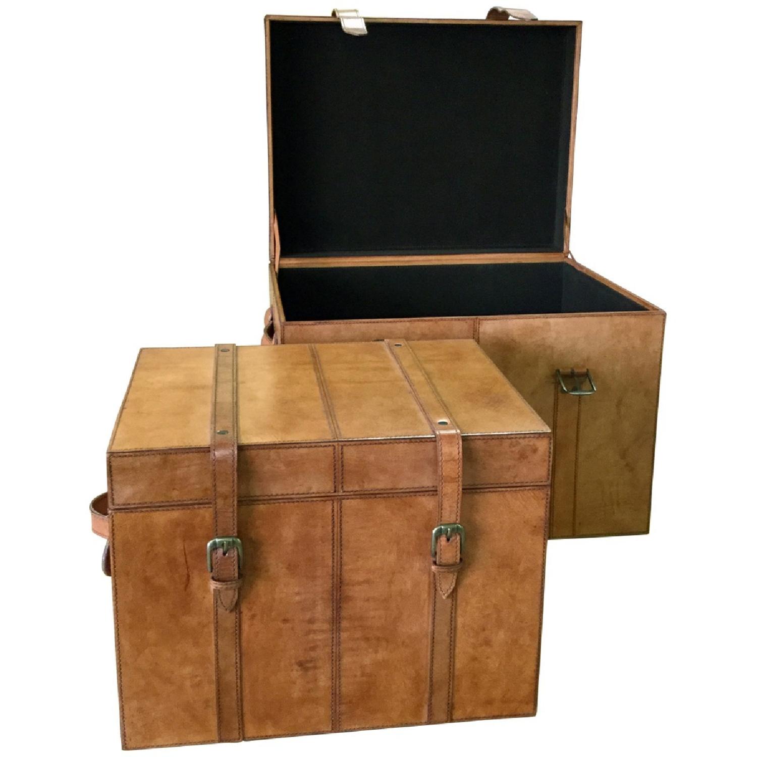 Leather Trunk Boxes - AptDeco