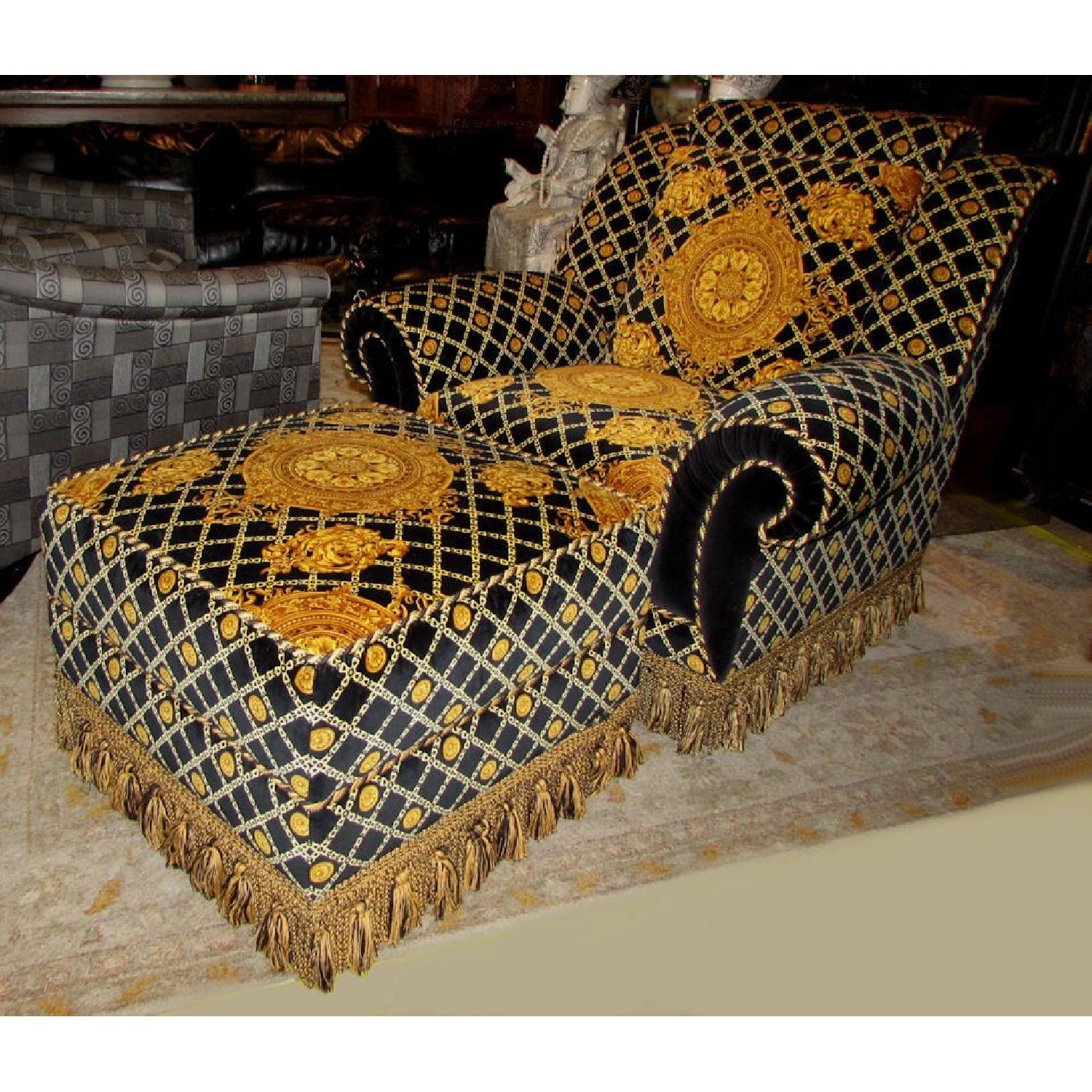 Antique Vintage Versace Style Chair - AptDeco