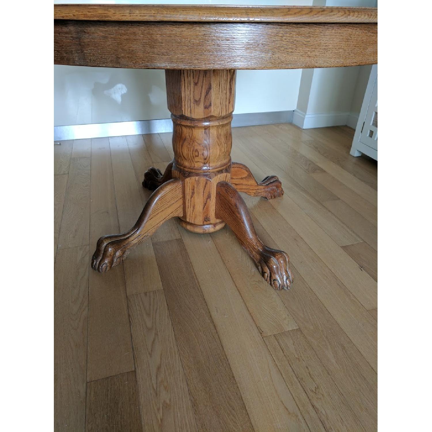 Antique Claw Foot Wooden Dining Table - AptDeco