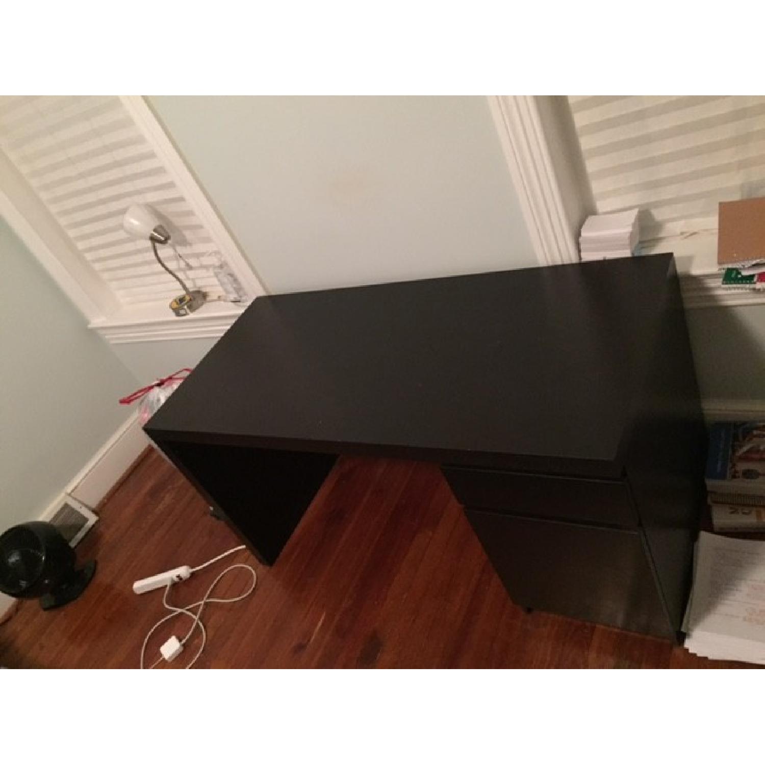 Ikea Malm Black Desk - AptDeco