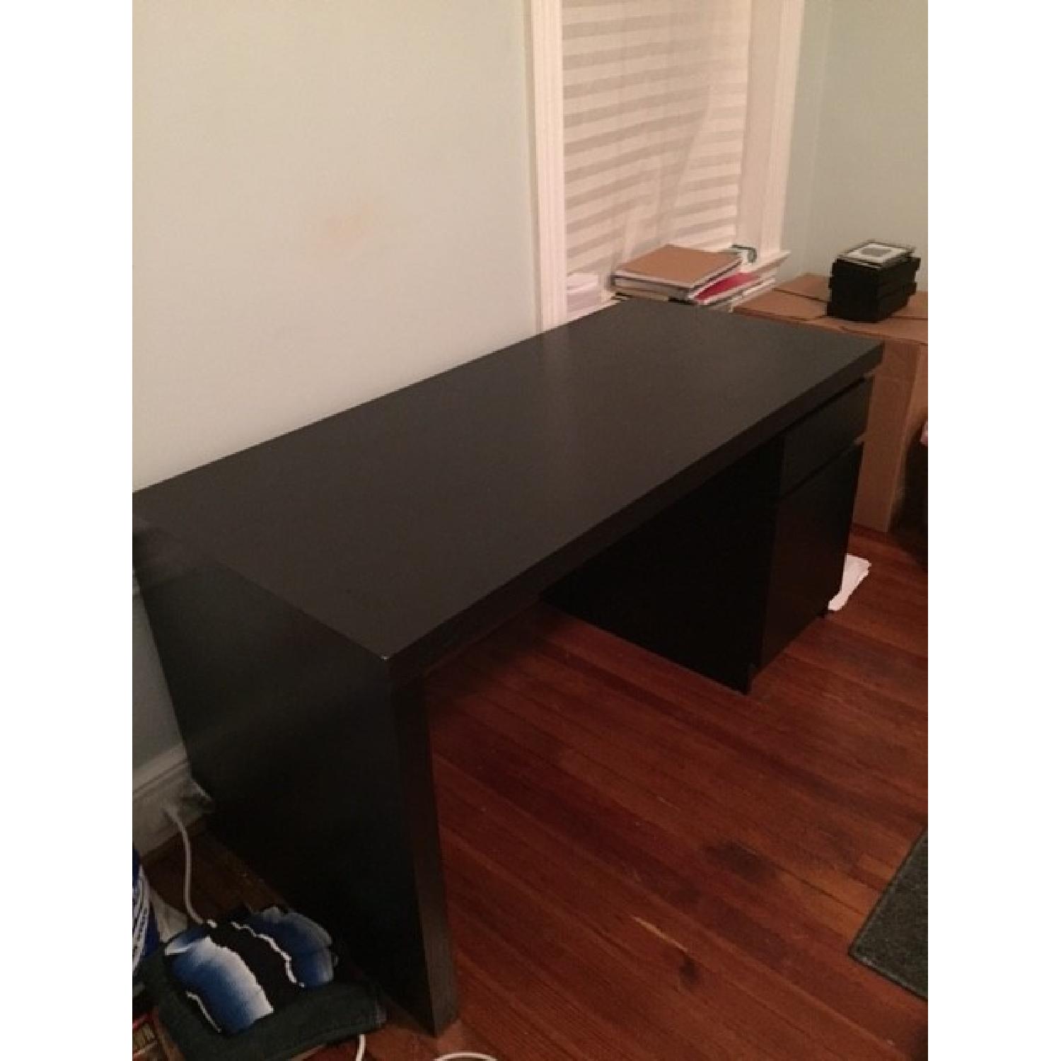 Ikea Malm Black Desk - AptDeco