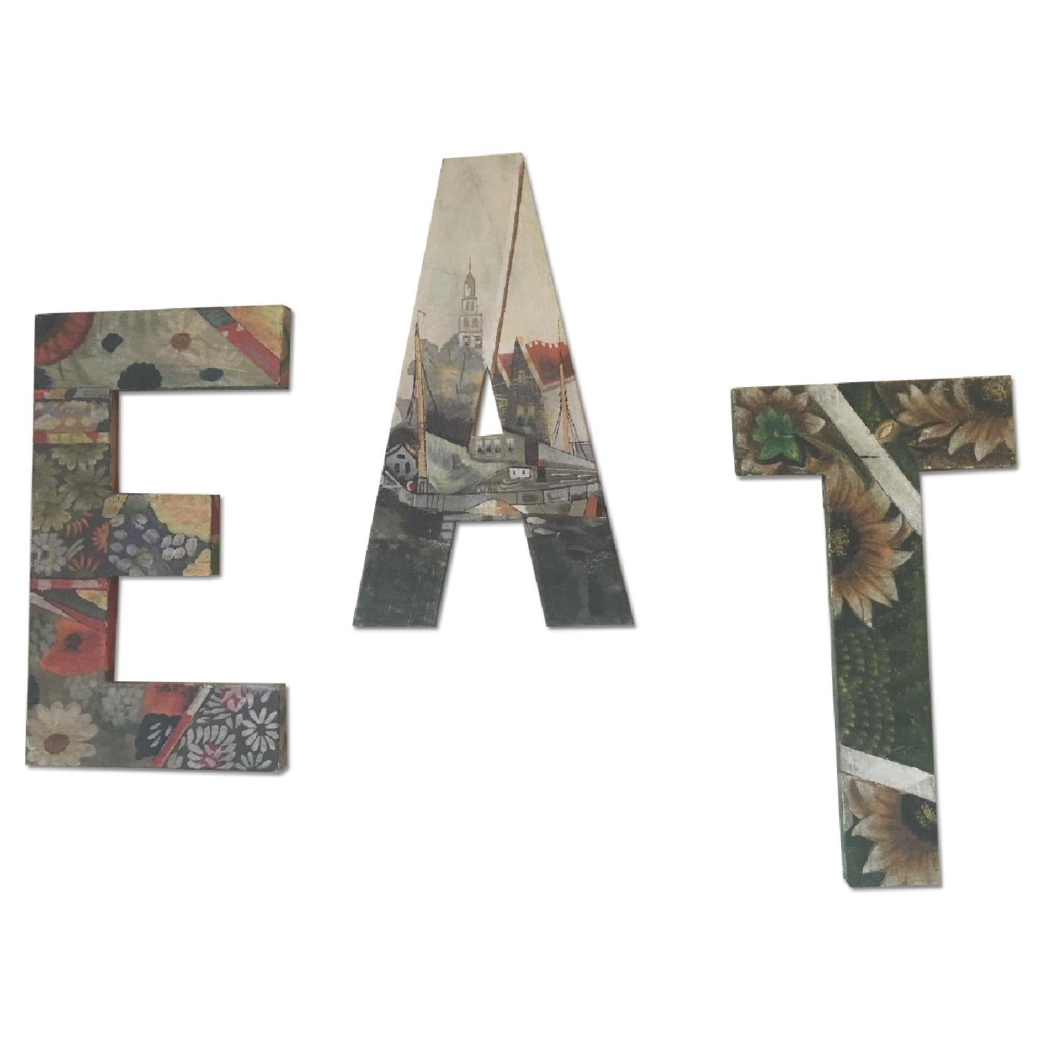 Anthropologie Hand Painted Still Life Letters - AptDeco