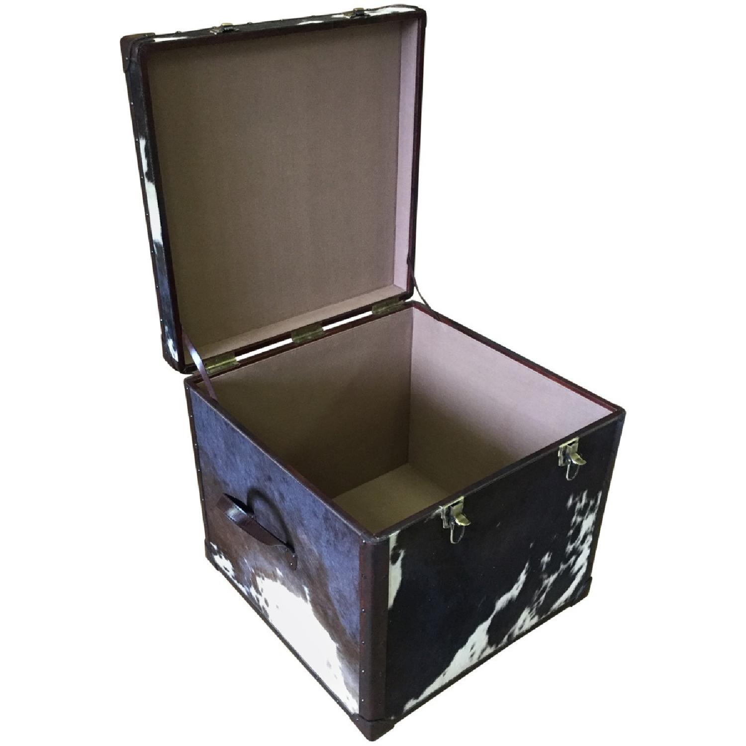 Hairon Square Leather Storage Trunk Box - AptDeco