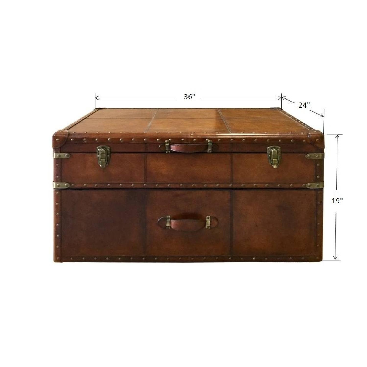 Leather Storage Coffee Table Box - AptDeco