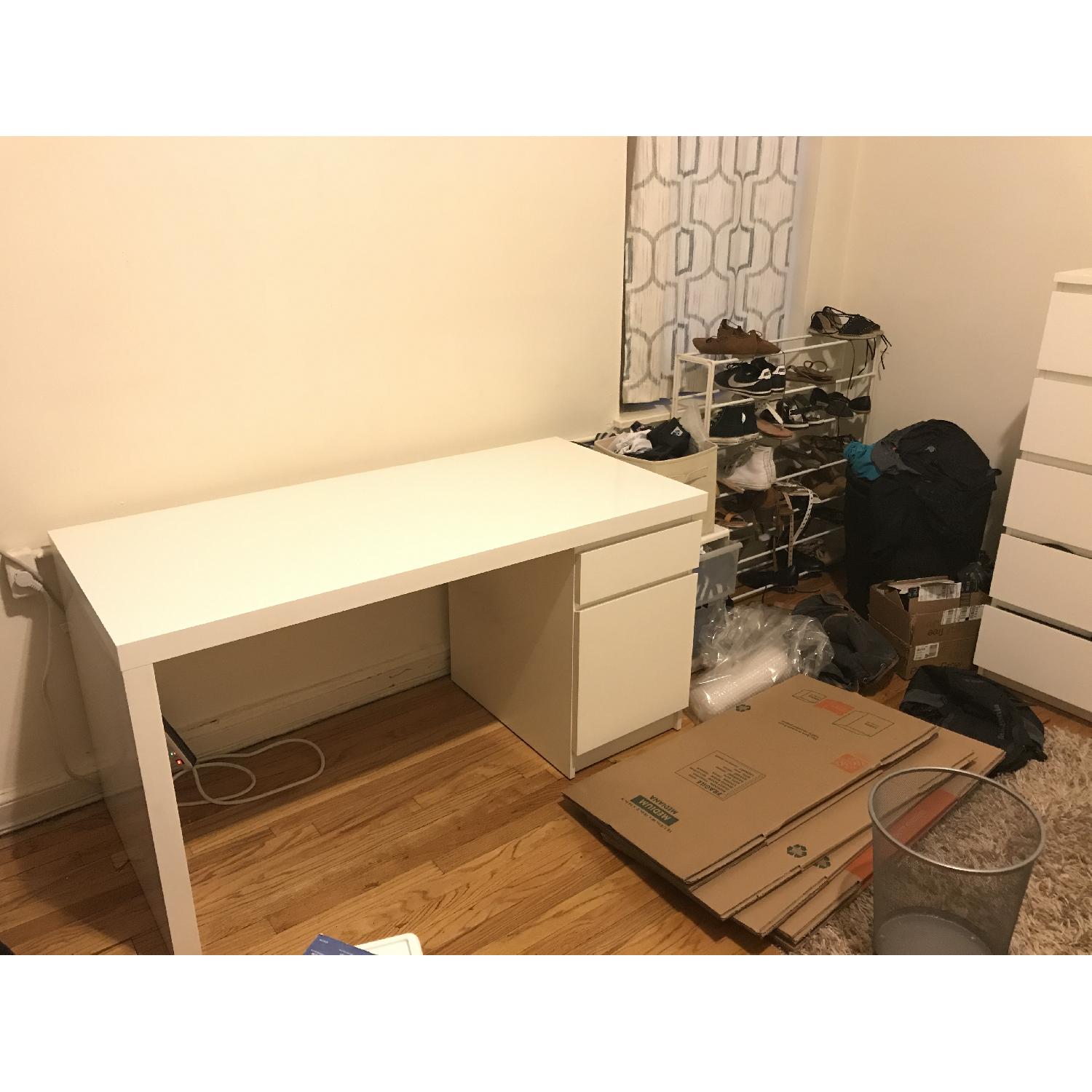 Ikea Malm White Desk - AptDeco